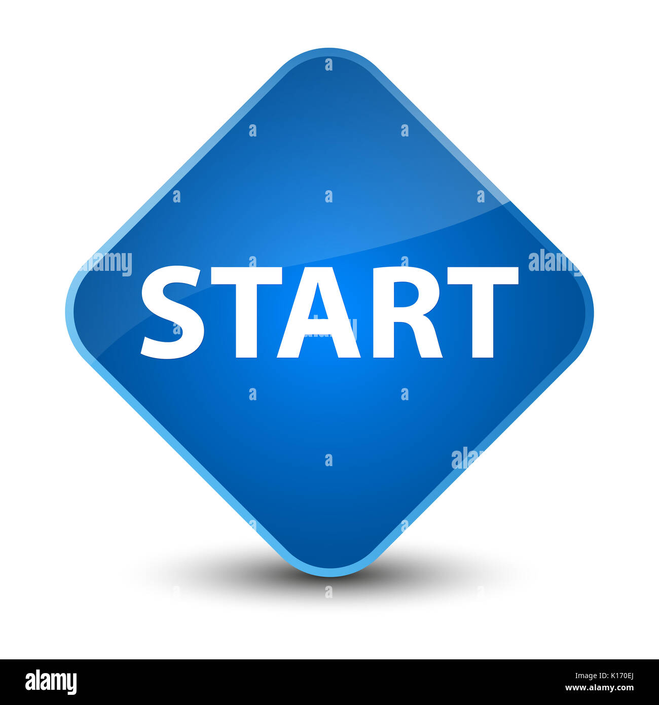 Start isolated on elegant blue diamond button abstract illustration ...