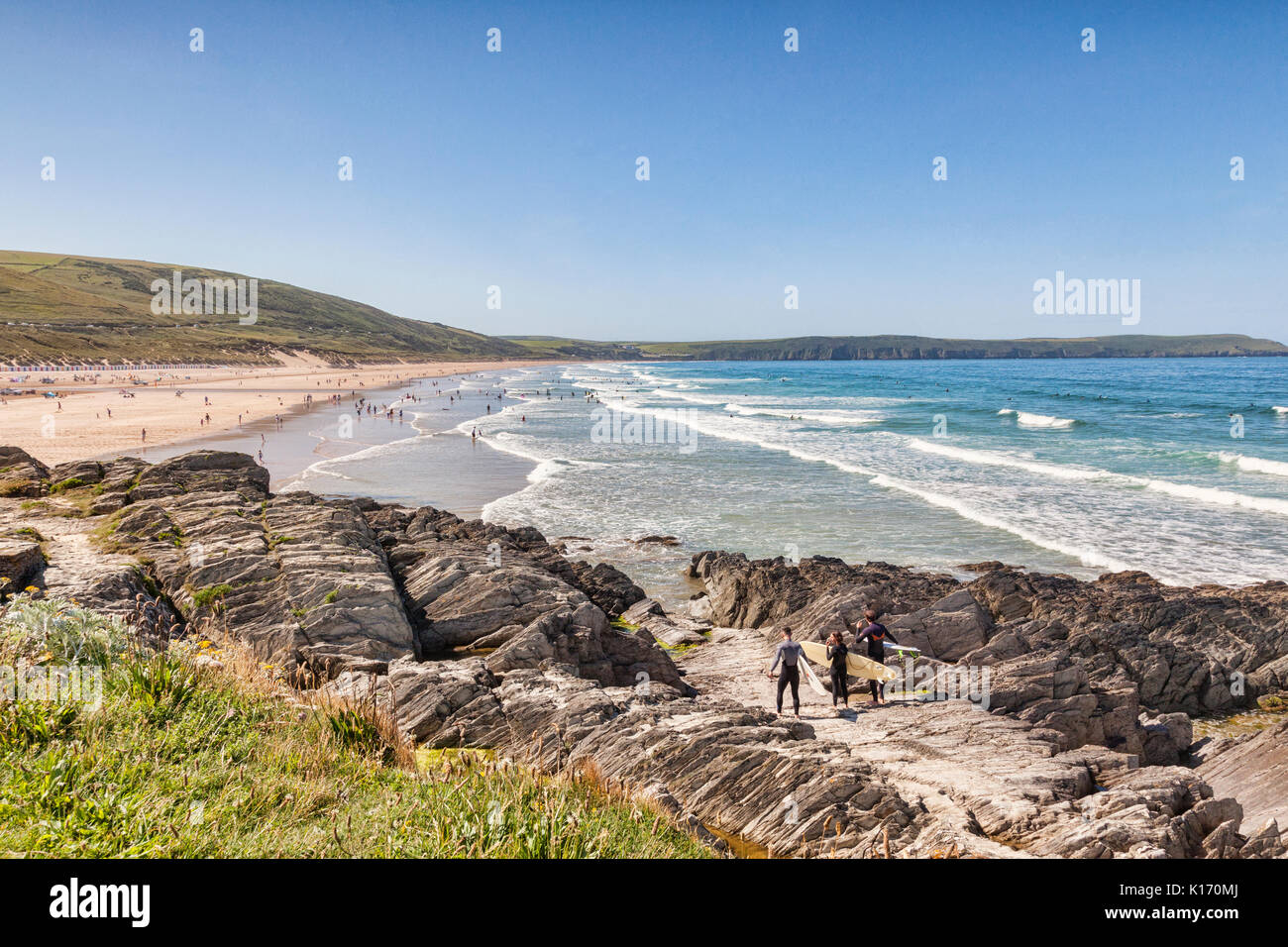 Woolacombe beach hi-res stock photography and images - Alamy
