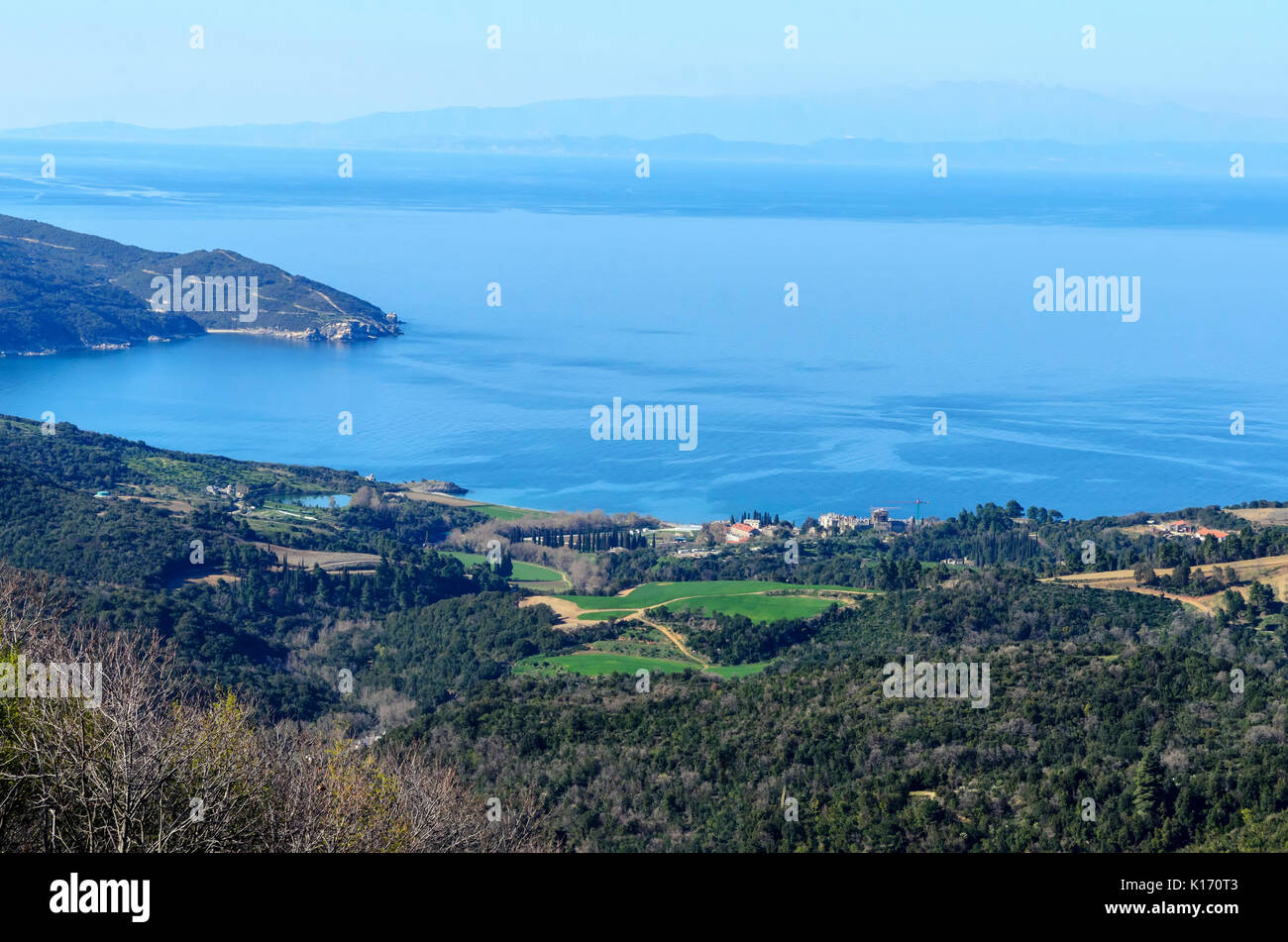 The nature of the Holy Mountain Athos, Greek Macedonia Stock Photo - Alamy