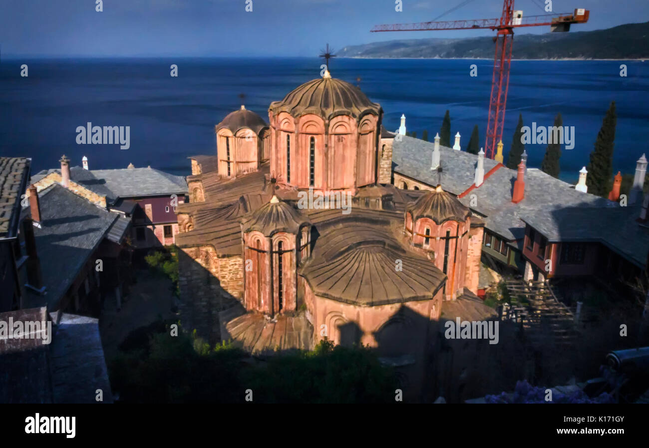 Dochiariou Monastery, Athos Peninsula, Mount Athos, Chalkidiki, Greece ...
