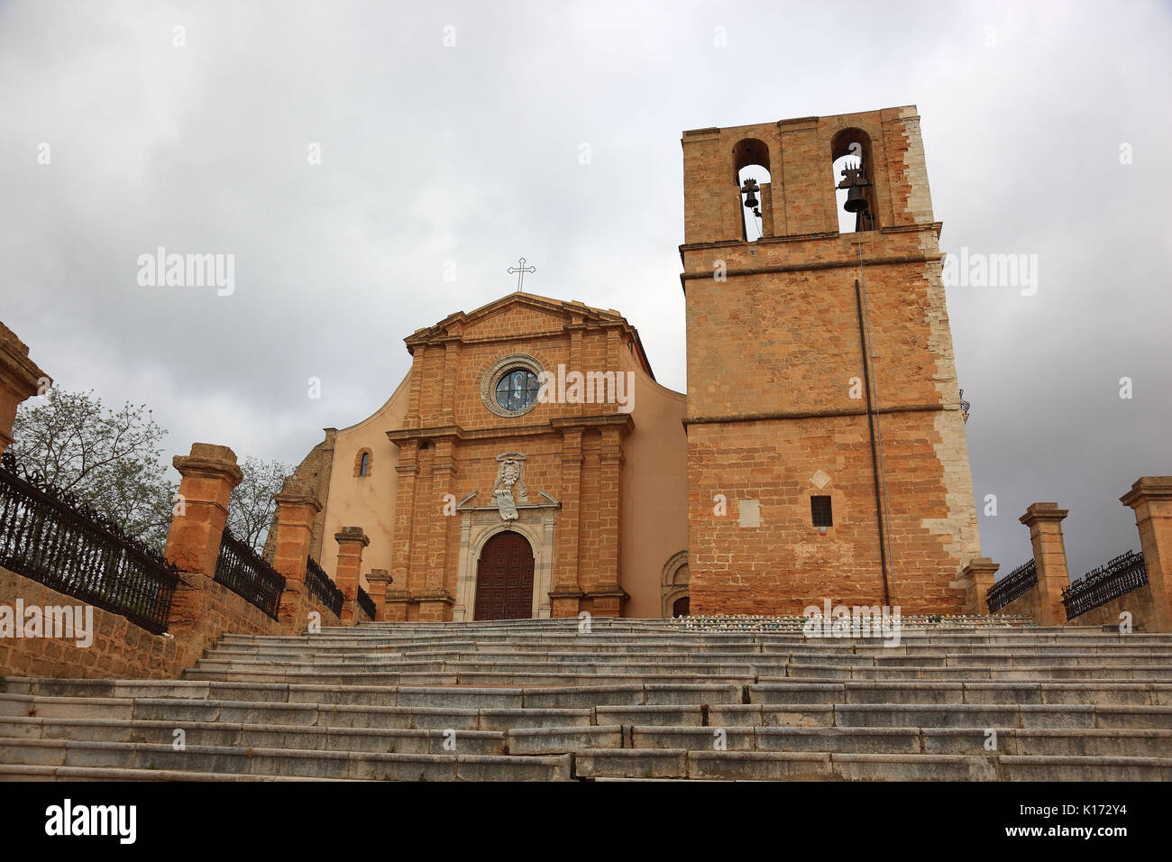 Sicily, in the old town of Agrigento, the Cathedral of San Gerlando ...