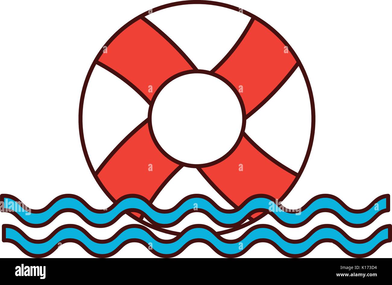 float lifeguard with sea waves Stock Vector Image & Art - Alamy