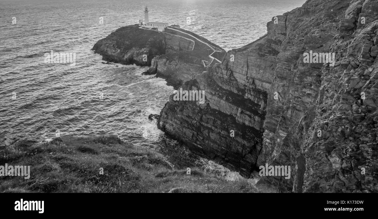 Holyhead lighthouse Black and White Stock Photos & Images - Alamy
