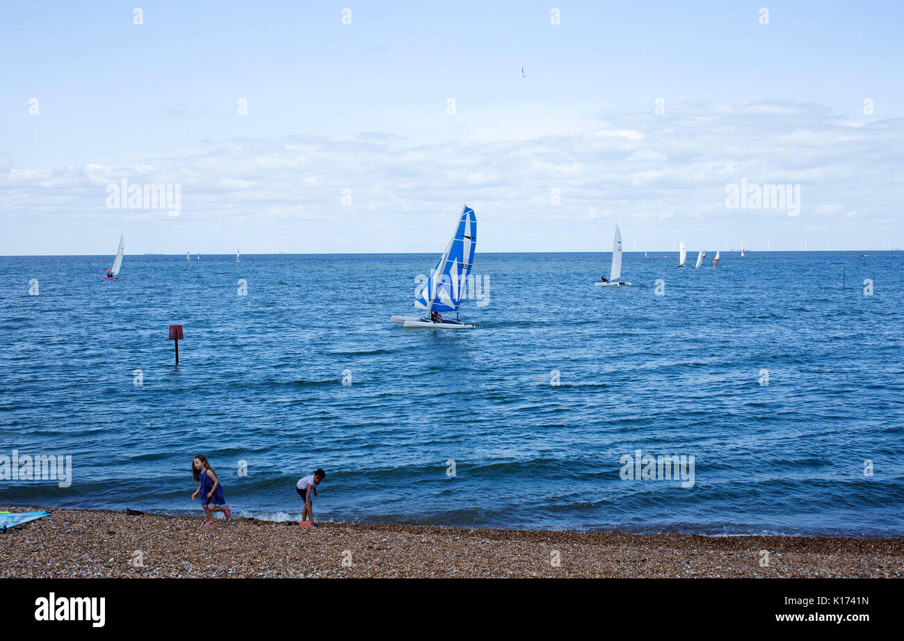 Tankerton Beach, Whitstable, City of Canterbury, Kent, England. Photo ...