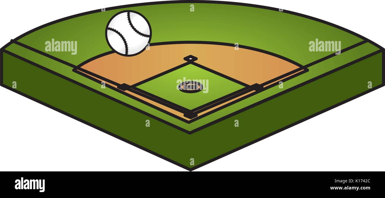 Softball diamond Stock Vector Images - Alamy