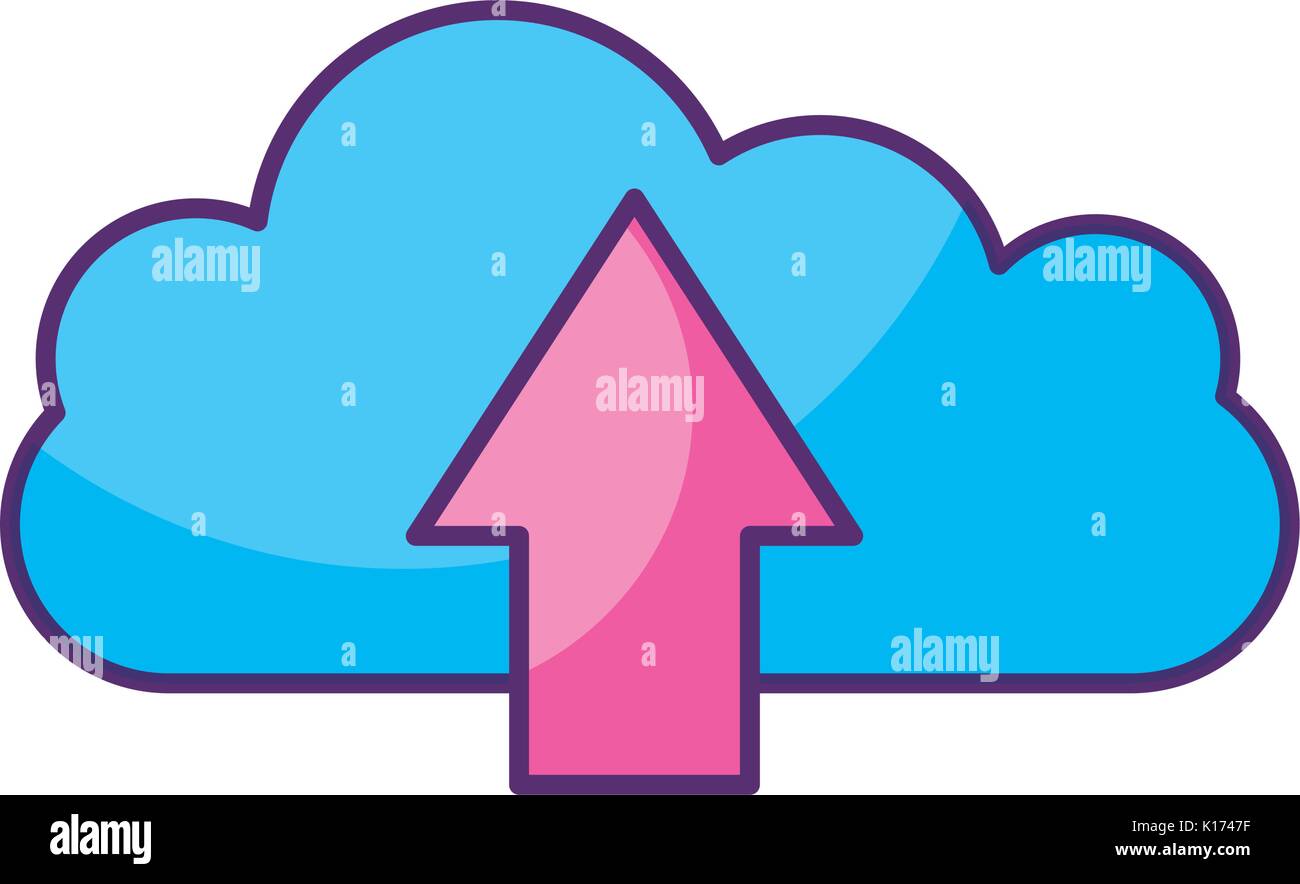 cloud computing with arrow upload Stock Vector Image & Art - Alamy