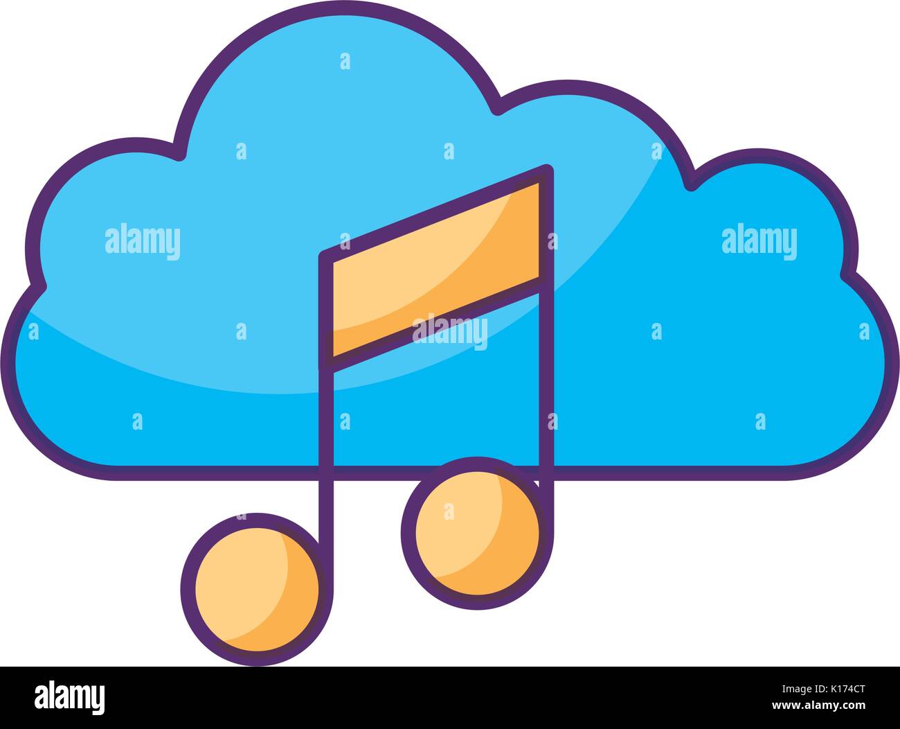Cloud computing icon musical hi-res stock photography and images - Alamy