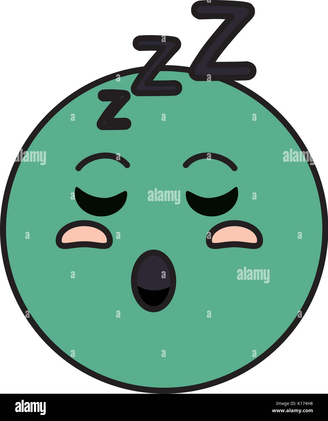 asleep emoticon face character icon Stock Vector Image & Art - Alamy