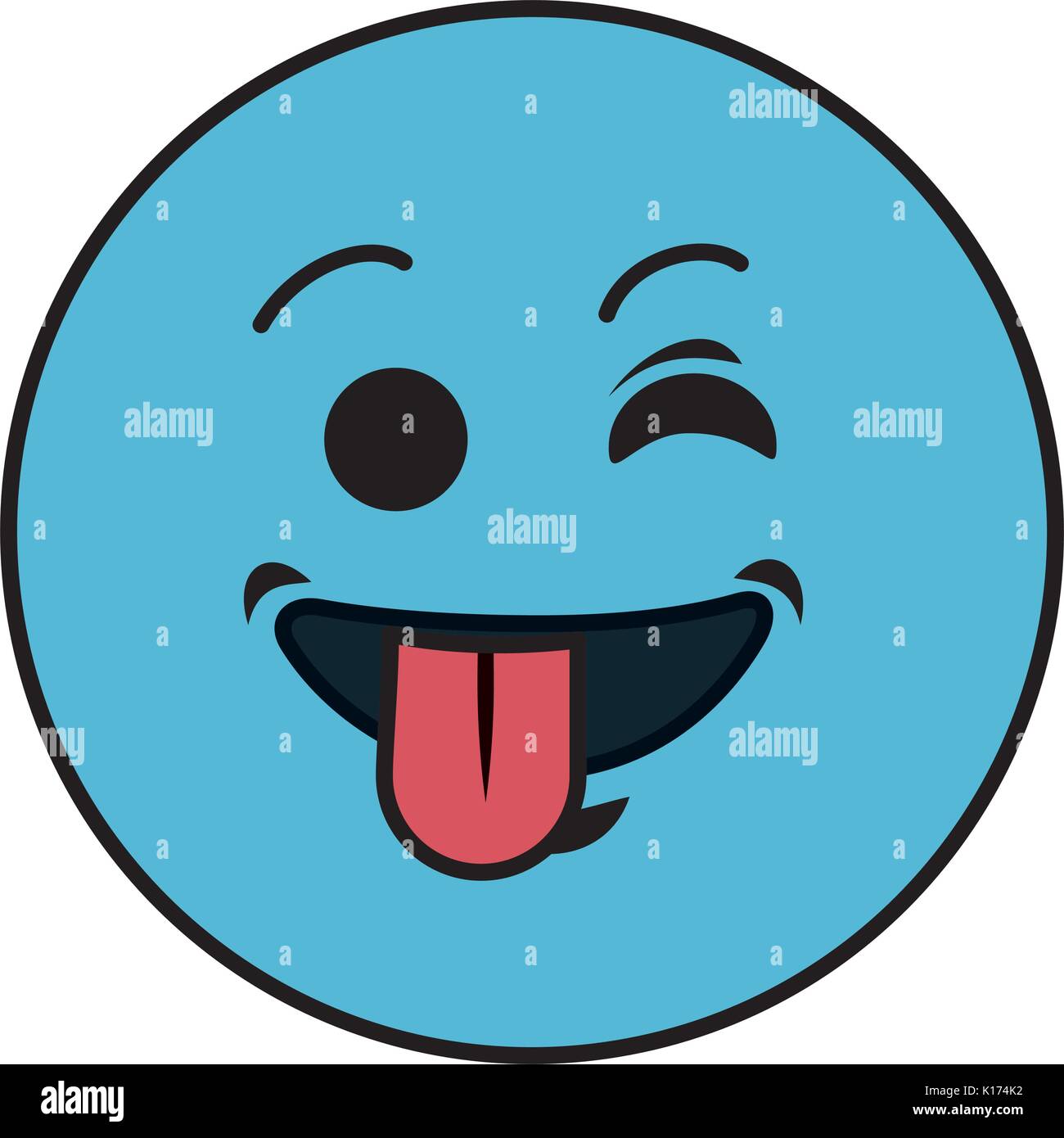 crazy emoticon face character icon Stock Vector Image & Art - Alamy