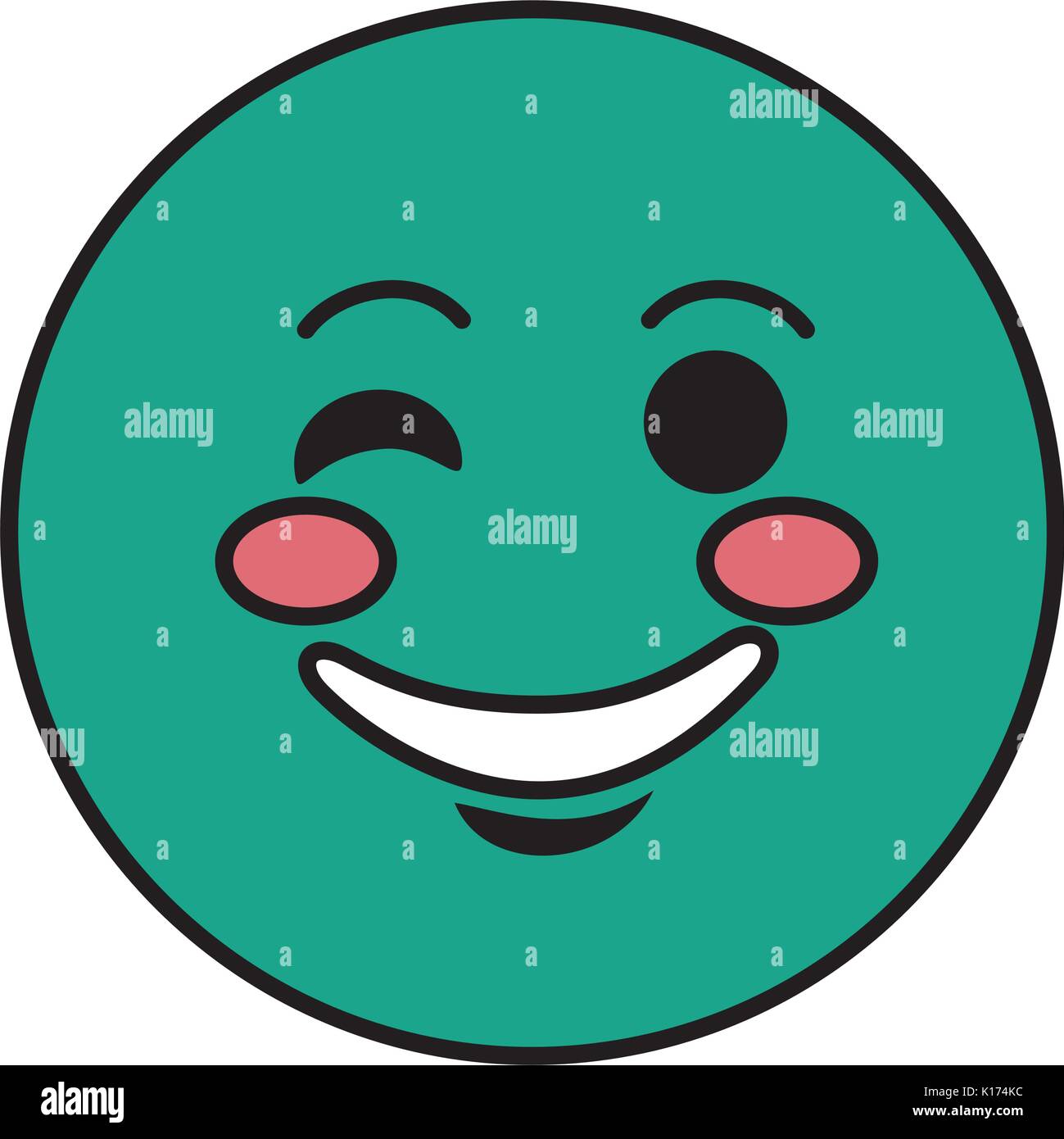 happy emoticon face character icon Stock Vector Image & Art - Alamy