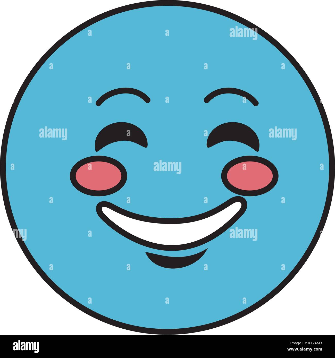 happy emoticon face character icon Stock Vector Image & Art - Alamy