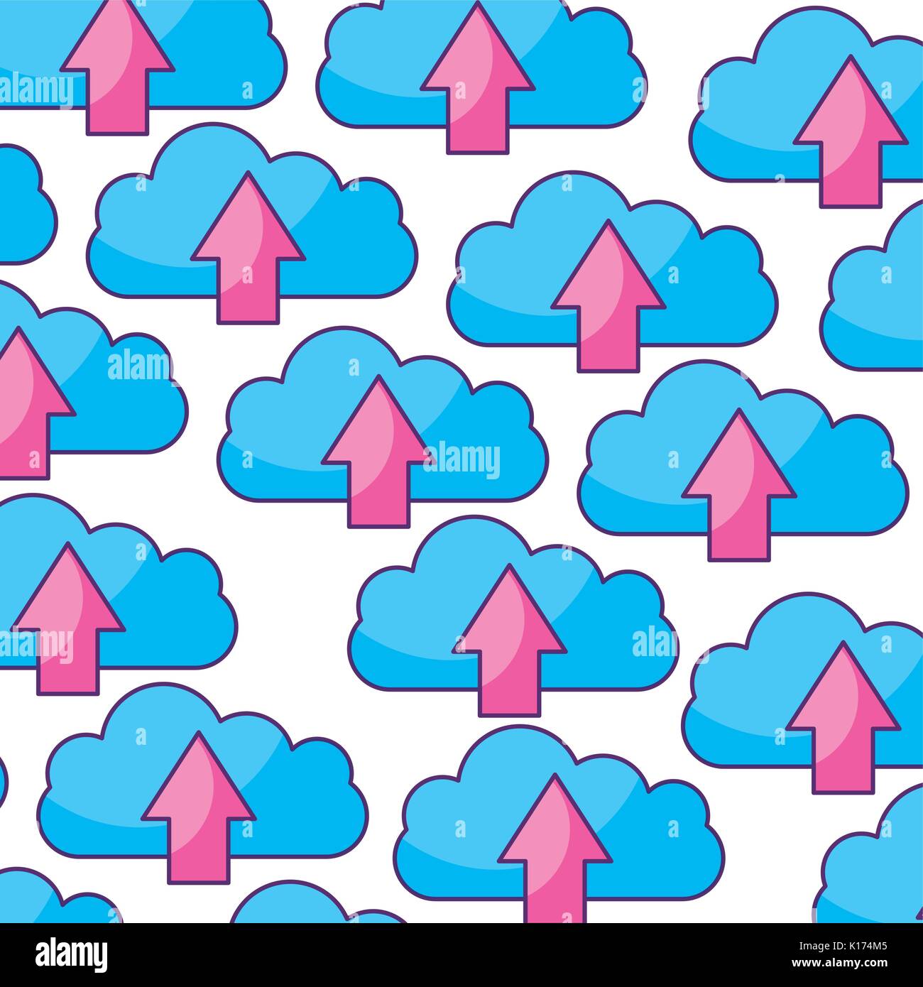 Upload download data pattern hi-res stock photography and images - Alamy