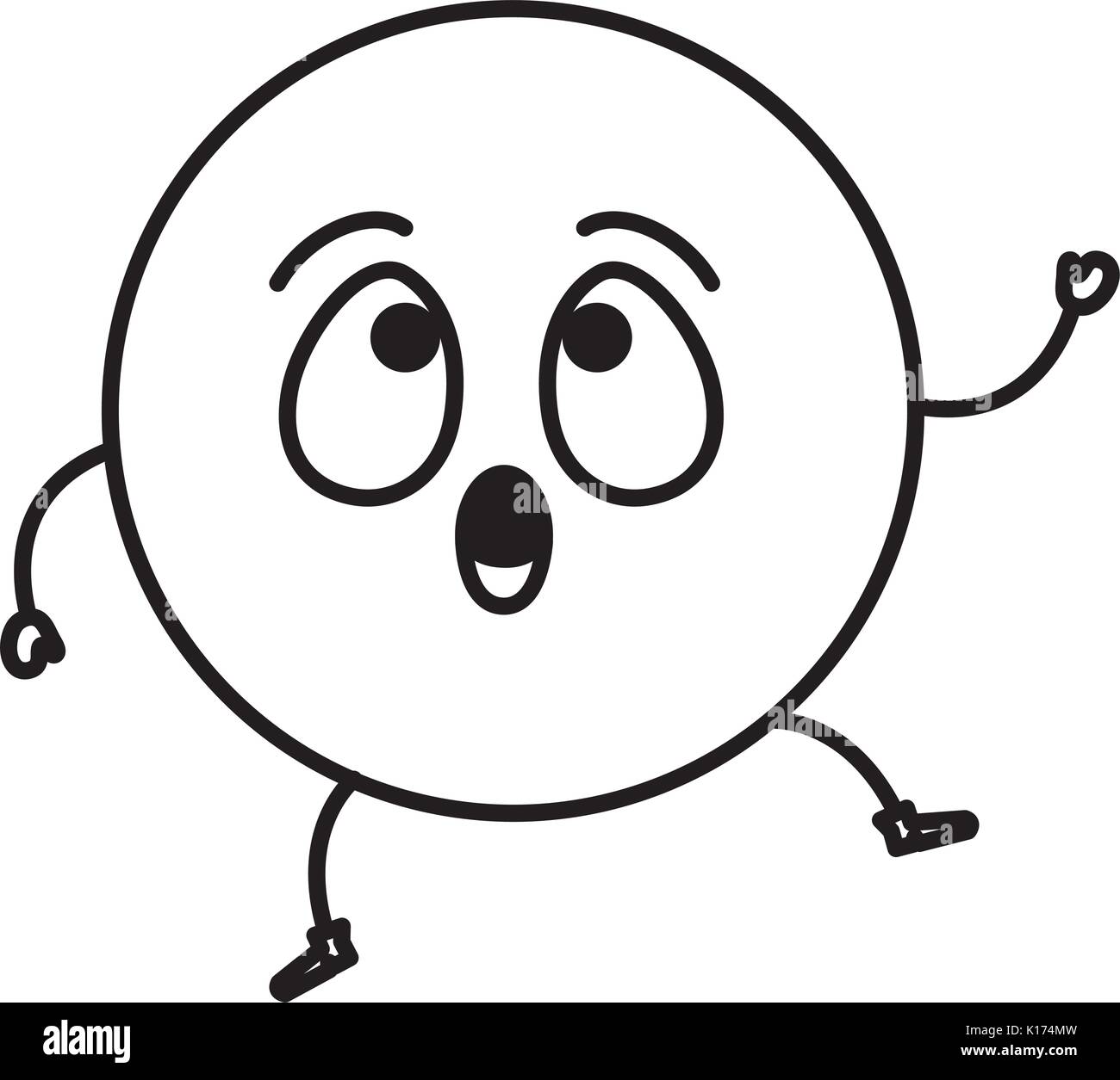 scared emoticon face character icon Stock Vector Image & Art - Alamy