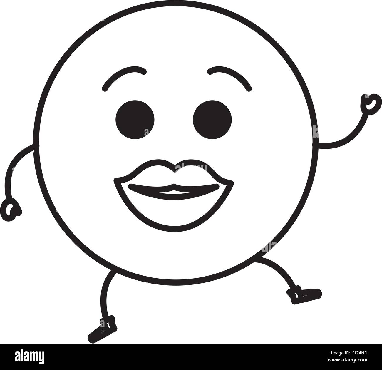 big lips emoticon face character icon Stock Vector Image & Art - Alamy