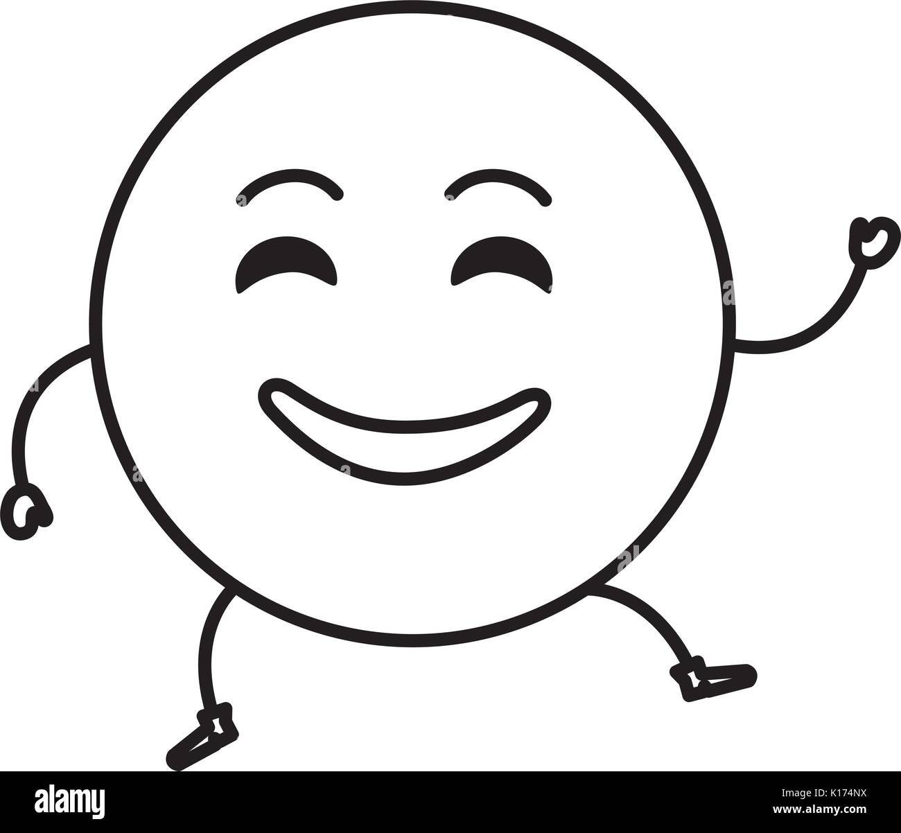 happy emoticon face character icon Stock Vector Image & Art - Alamy