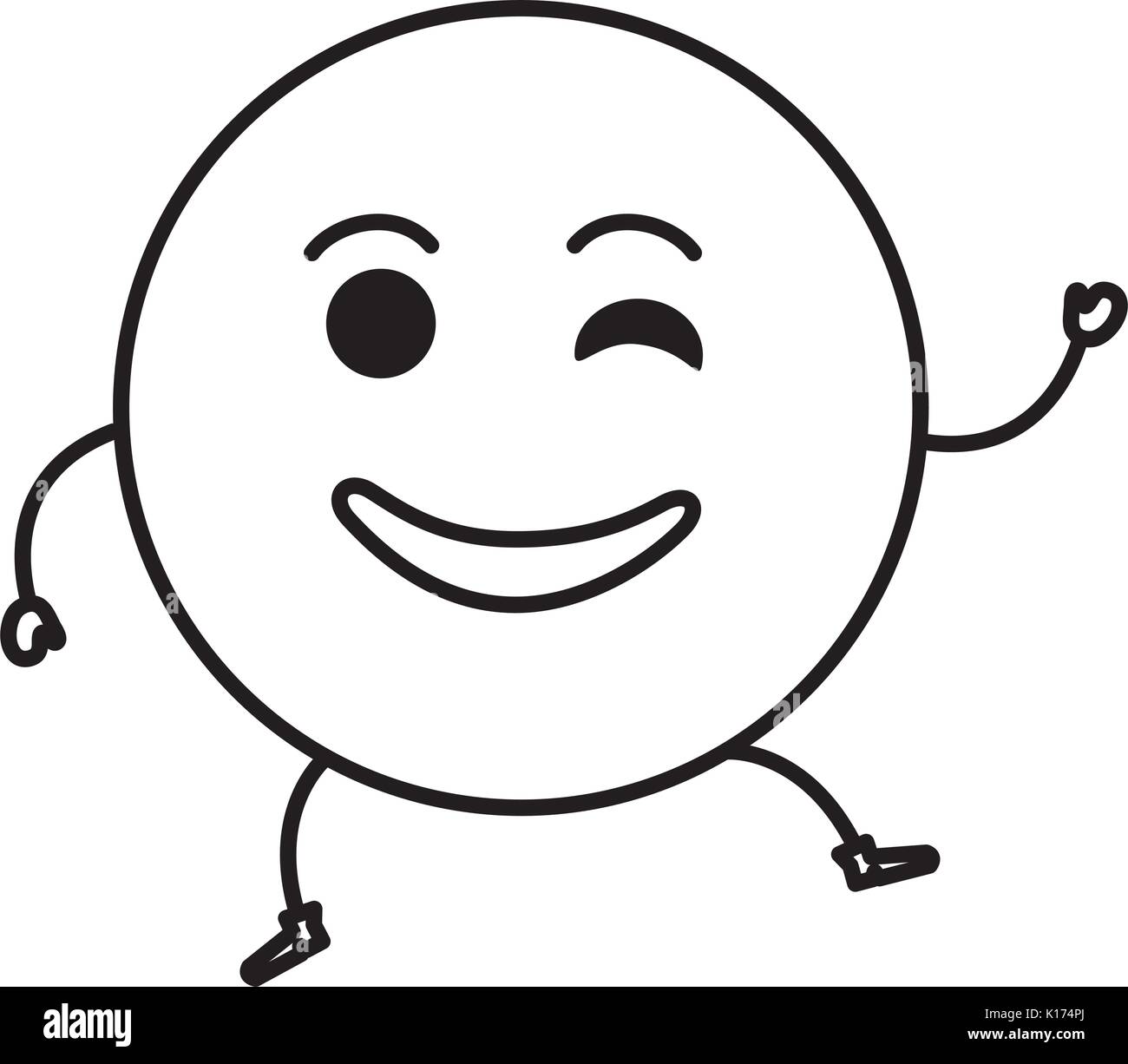 happy emoticon face character icon Stock Vector Image & Art - Alamy