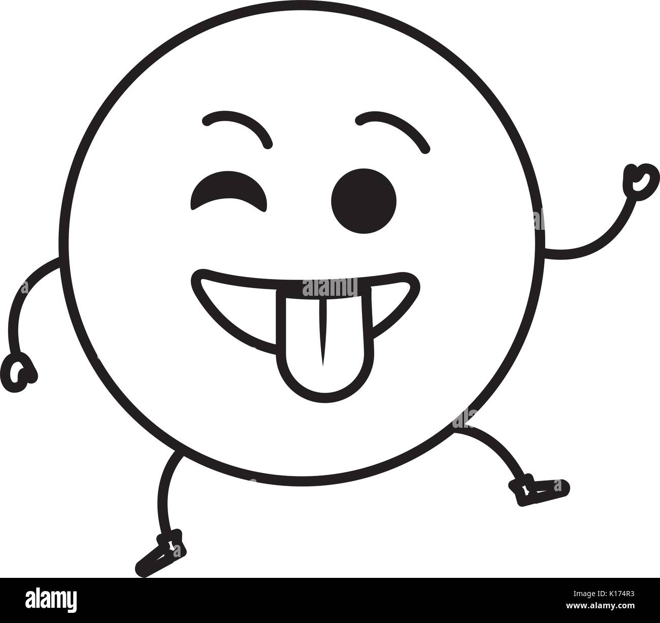 crazy emoticon face character icon Stock Vector Image & Art - Alamy