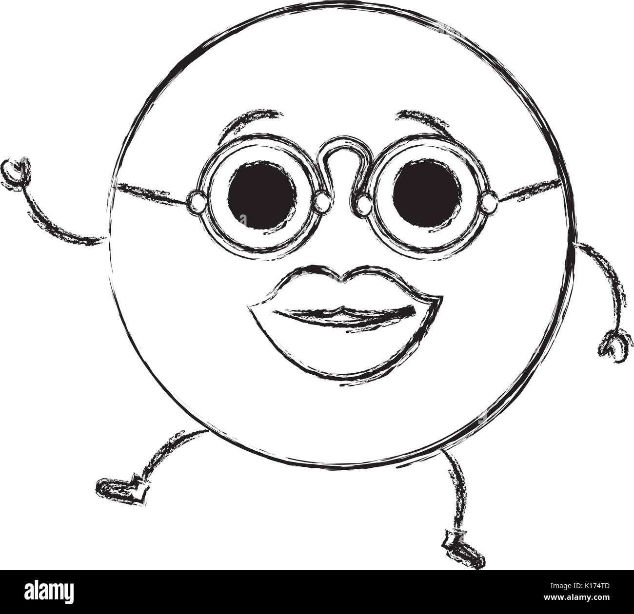 big lips emoticon face character icon Stock Vector Image & Art - Alamy