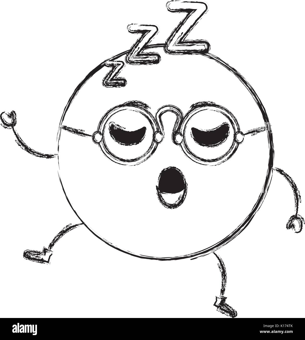 asleep emoticon face character icon Stock Vector Image & Art - Alamy