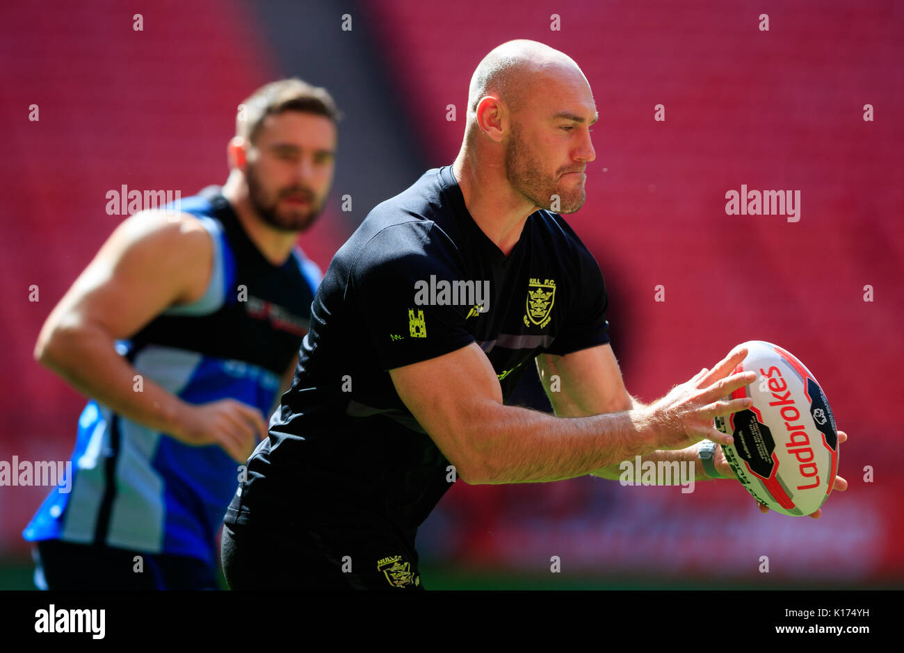 Hull FC's captain Gareth Ellis during the captains run at Wembley ...
