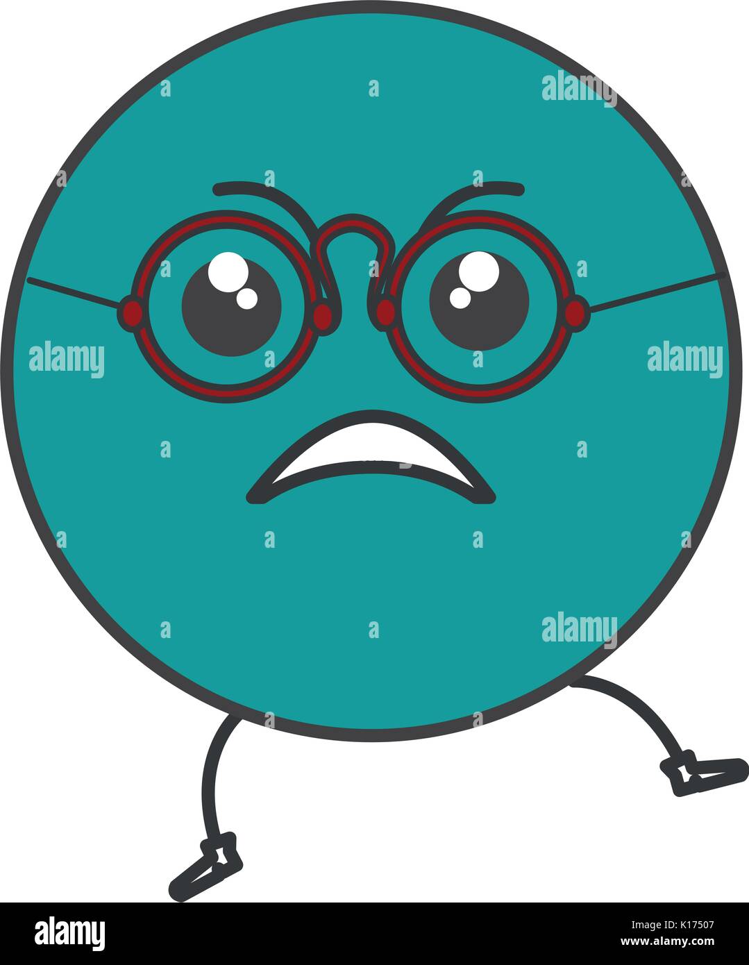 angry emoticon face character icon Stock Vector Image & Art - Alamy