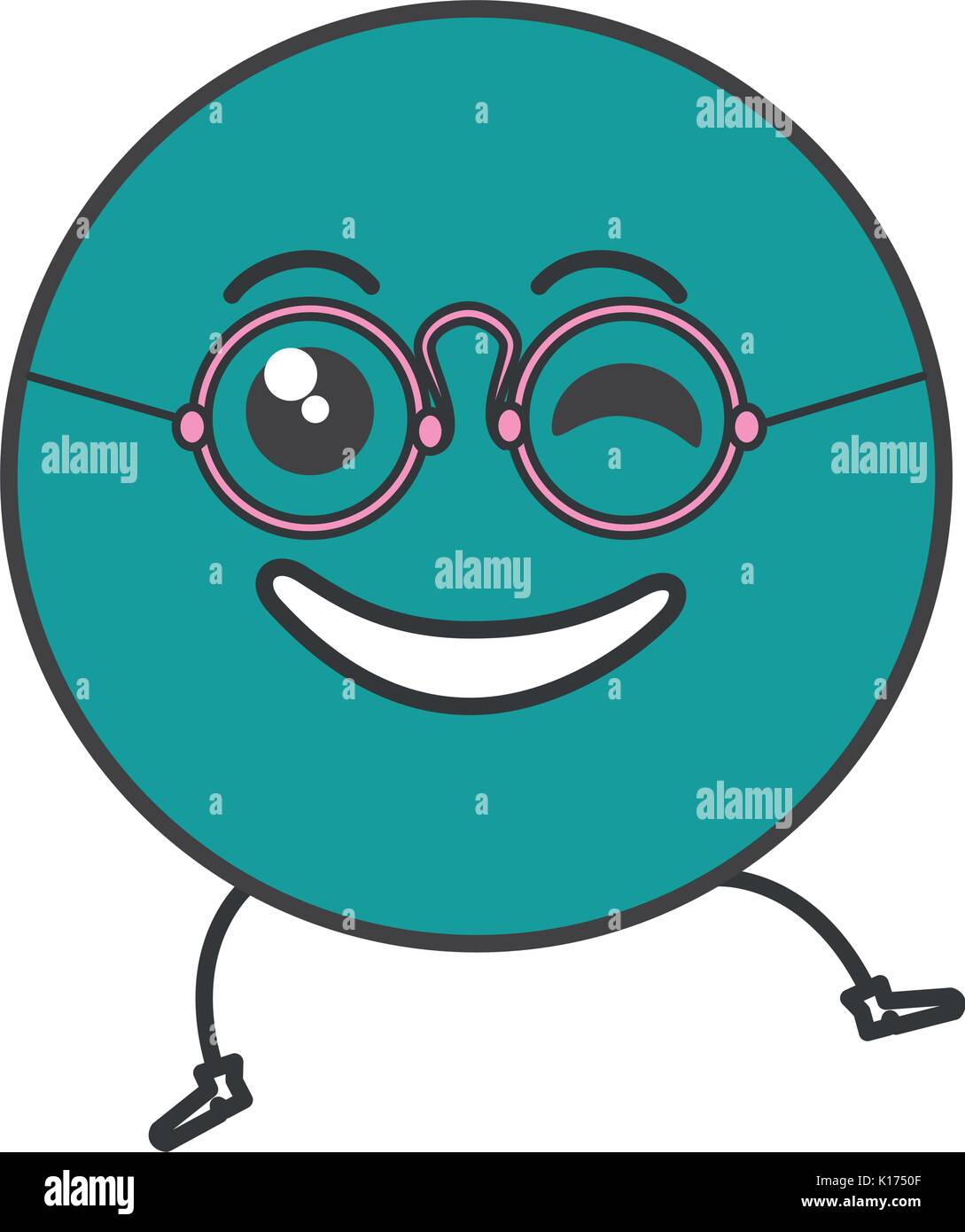 happy emoticon face character icon Stock Vector Image & Art - Alamy