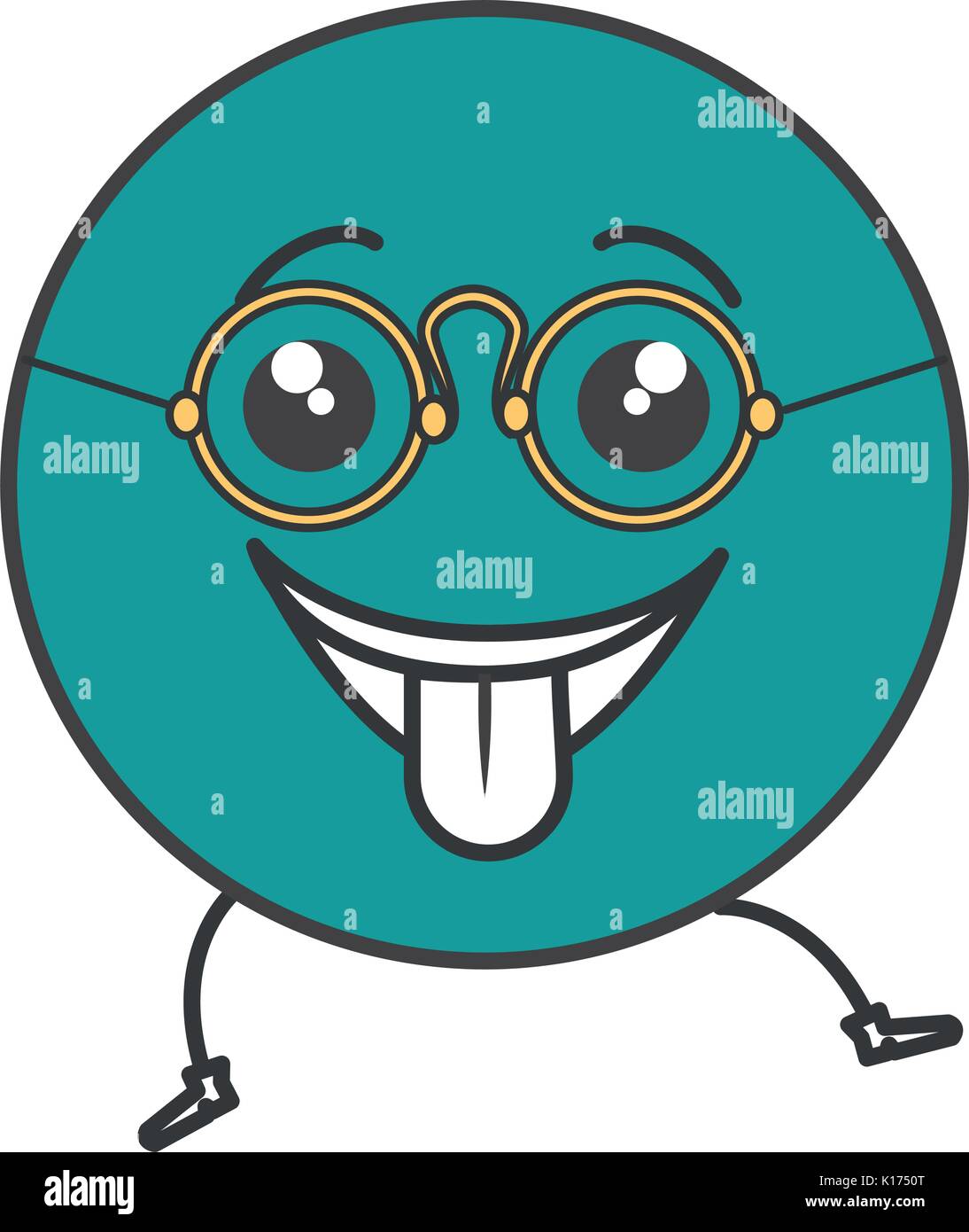 happy emoticon face character icon Stock Vector Image & Art - Alamy