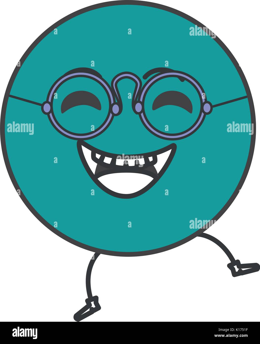 happy emoticon face character icon Stock Vector Image & Art - Alamy