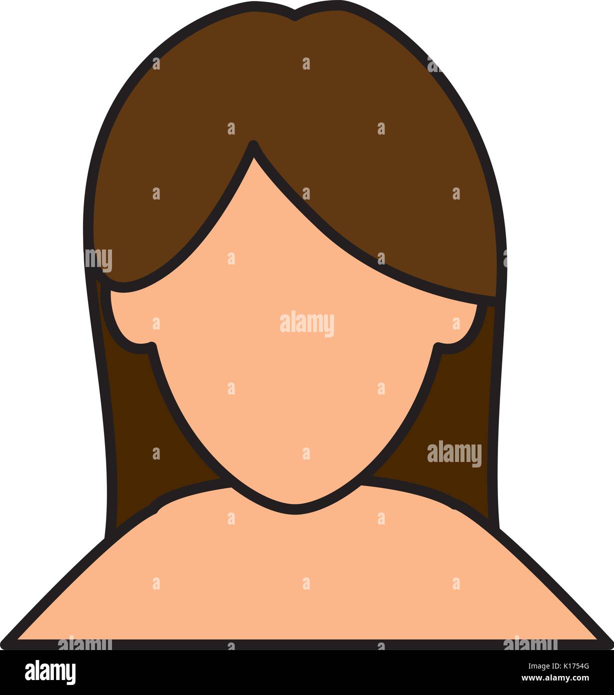 Portrait young model long Stock Vector Images - Alamy