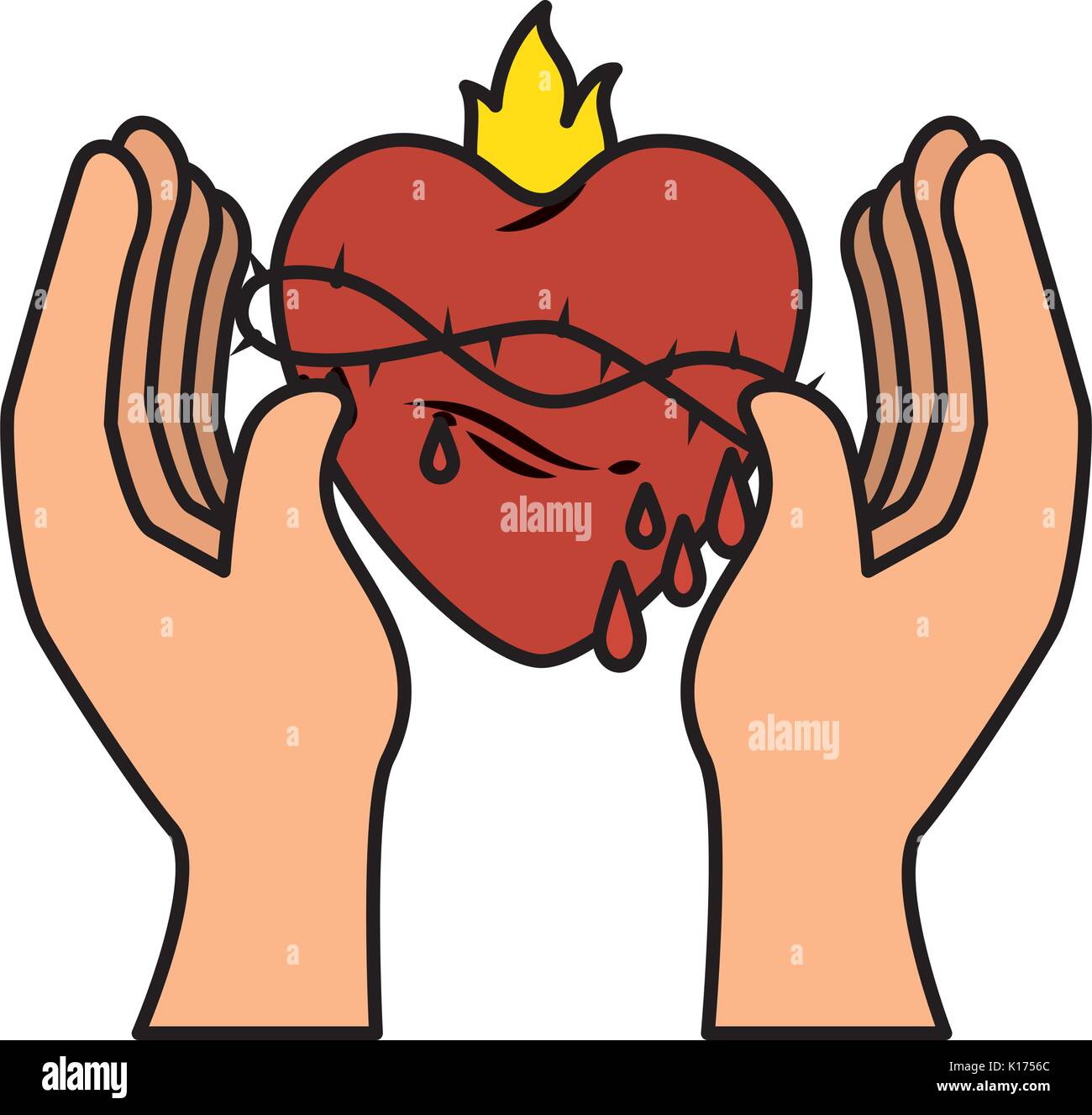 Painting jesus Stock Vector Images - Alamy