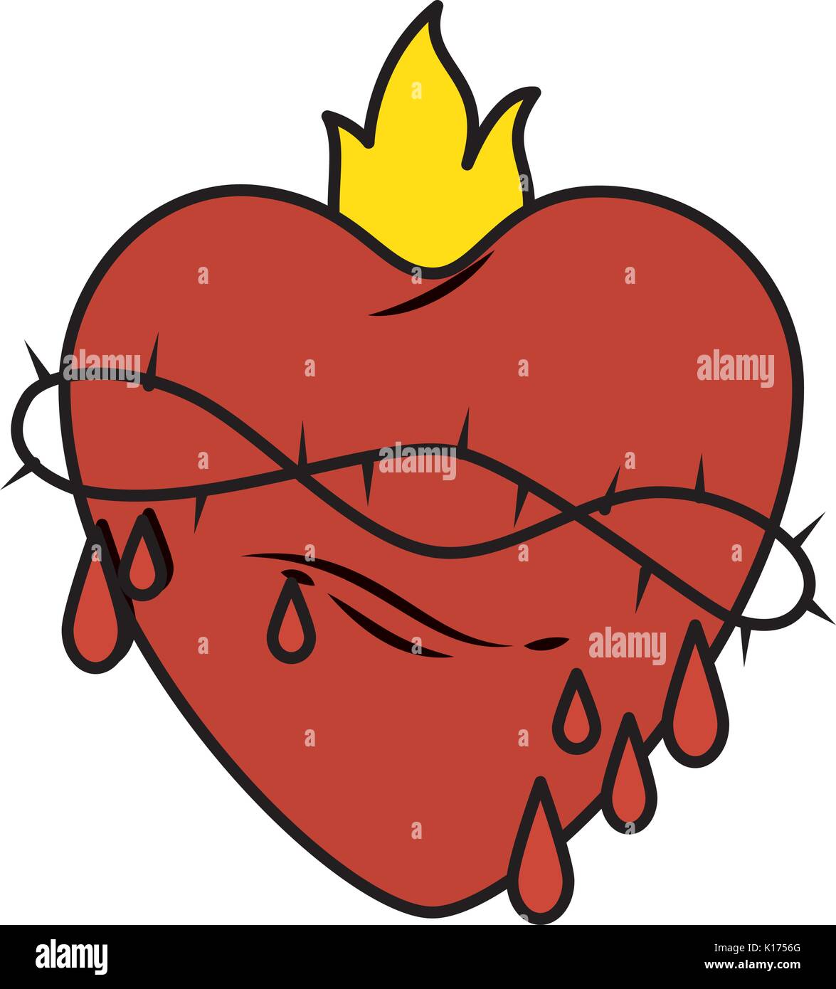 Sacred Heart of Jesus Stock Vector Image & Art - Alamy