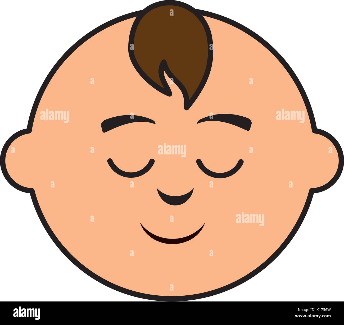 cute baby head icon Stock Vector Image & Art - Alamy