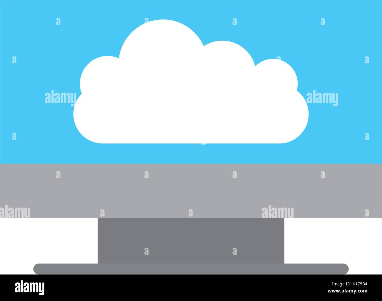 monitor computer with cloud computing Stock Vector Image & Art - Alamy