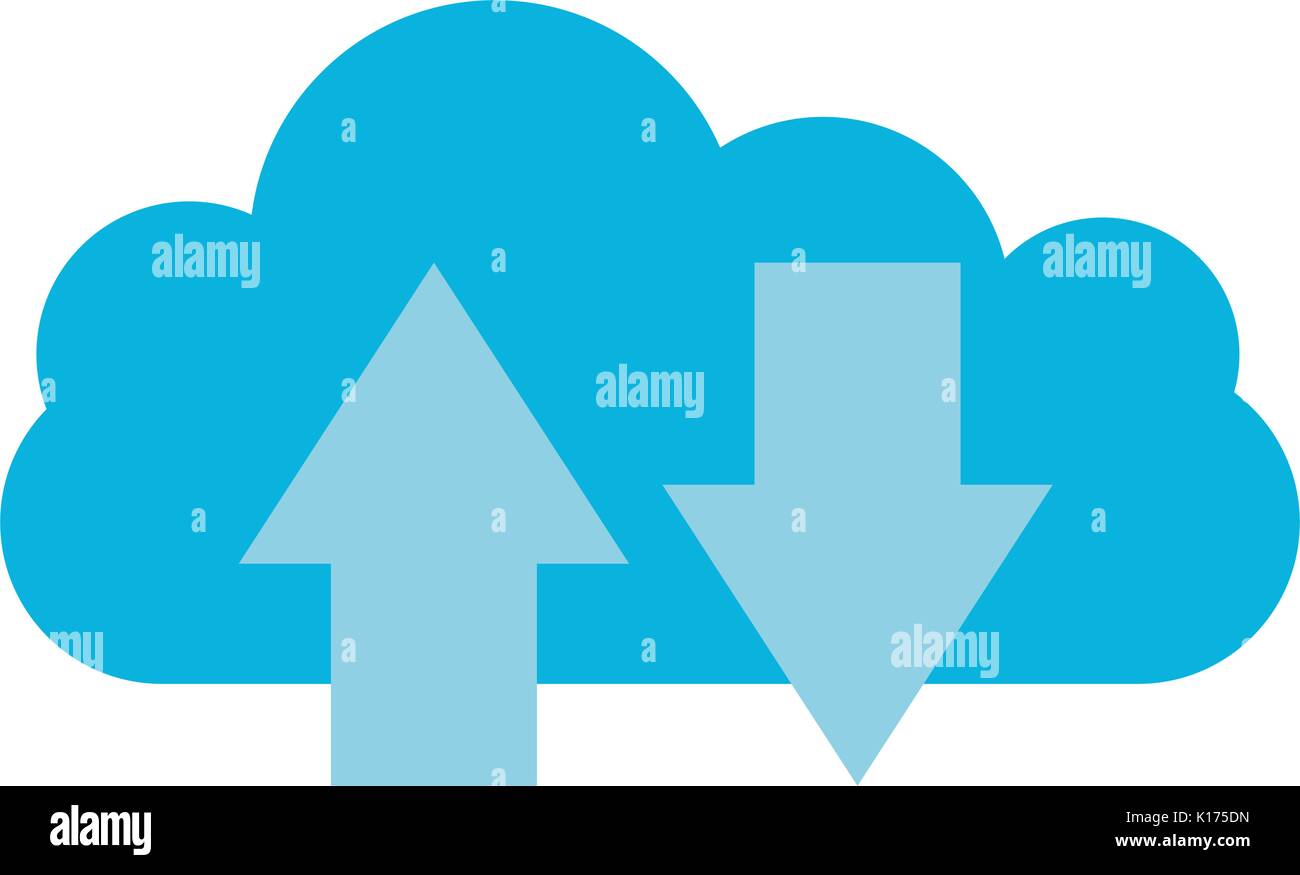 cloud computing with arrows Stock Vector Image & Art - Alamy