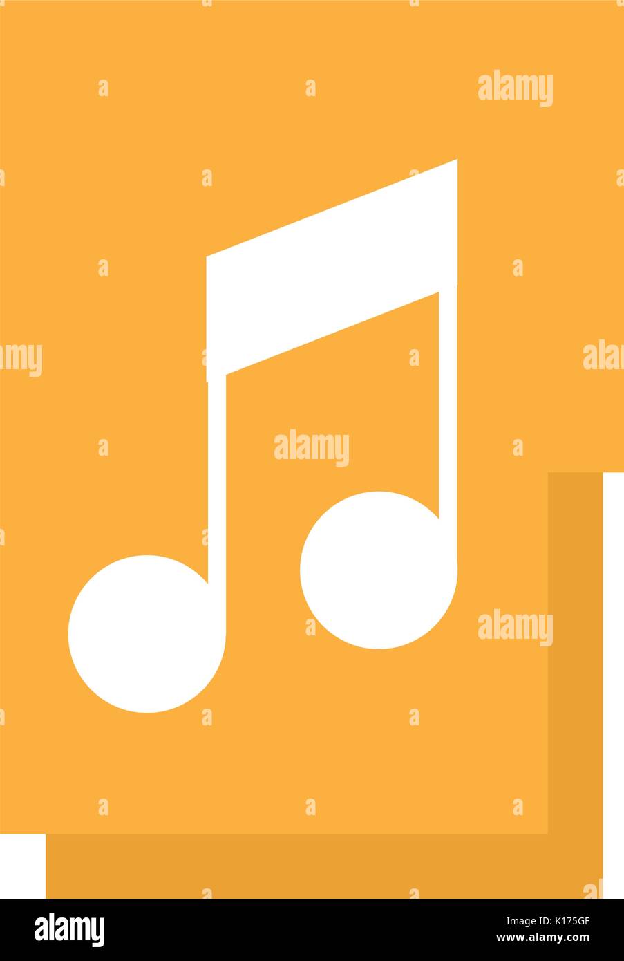 folder with music note isolated icon Stock Vector Image & Art - Alamy