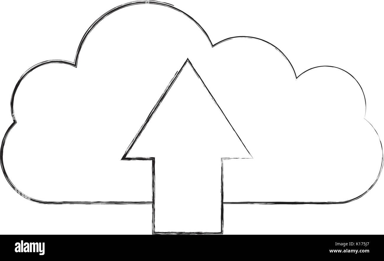 cloud computing with arrows Stock Vector Image & Art - Alamy