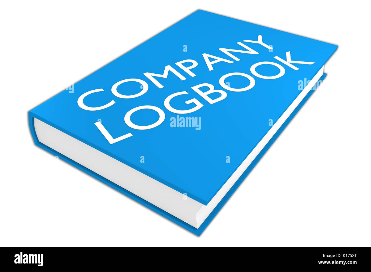 3D illustration of "COMPANY LOGBOOK" script on a book, isolated on ...
