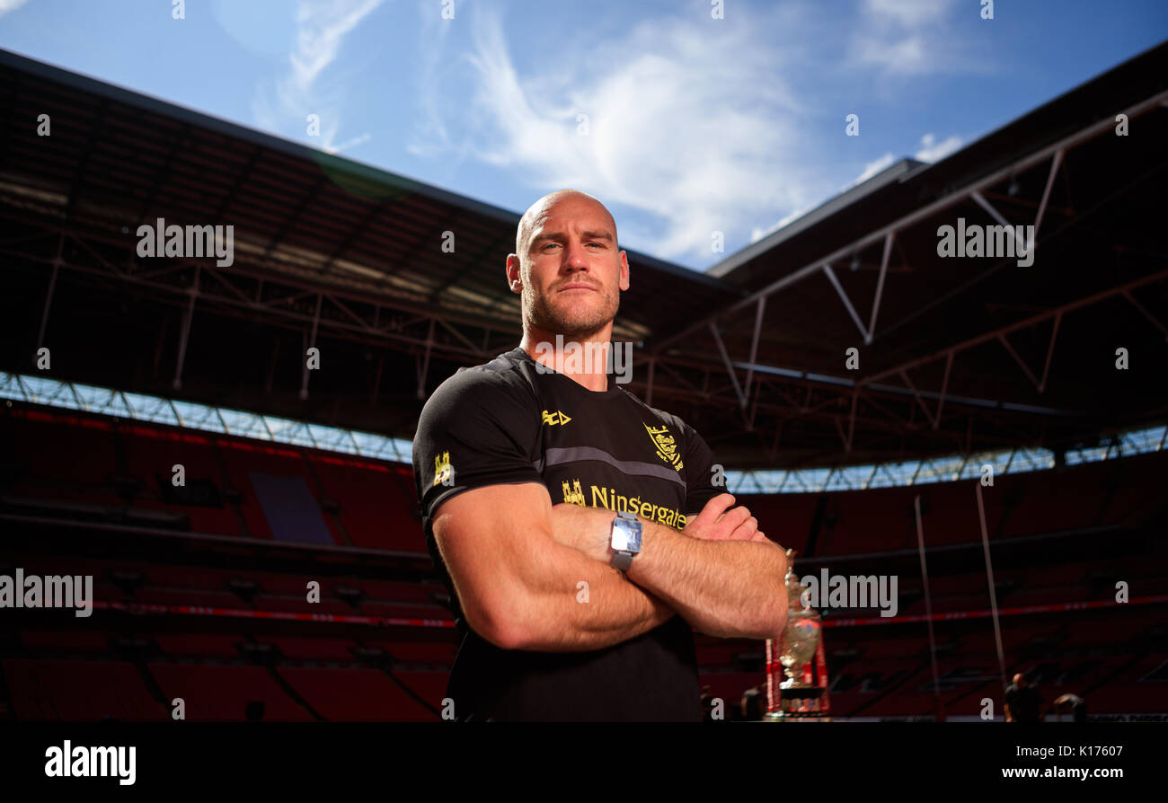 Hull FC's captain Gareth Ellis poses for a photograph after the ...