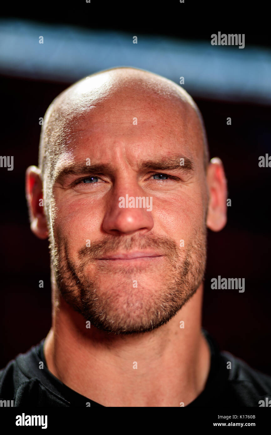 Hull FC's captain Gareth Ellis poses for a photograph after the ...
