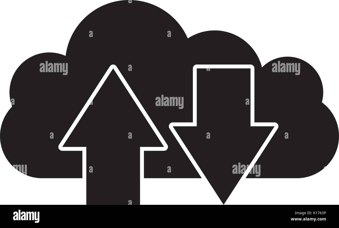 cloud computing with arrows Stock Vector Image & Art - Alamy