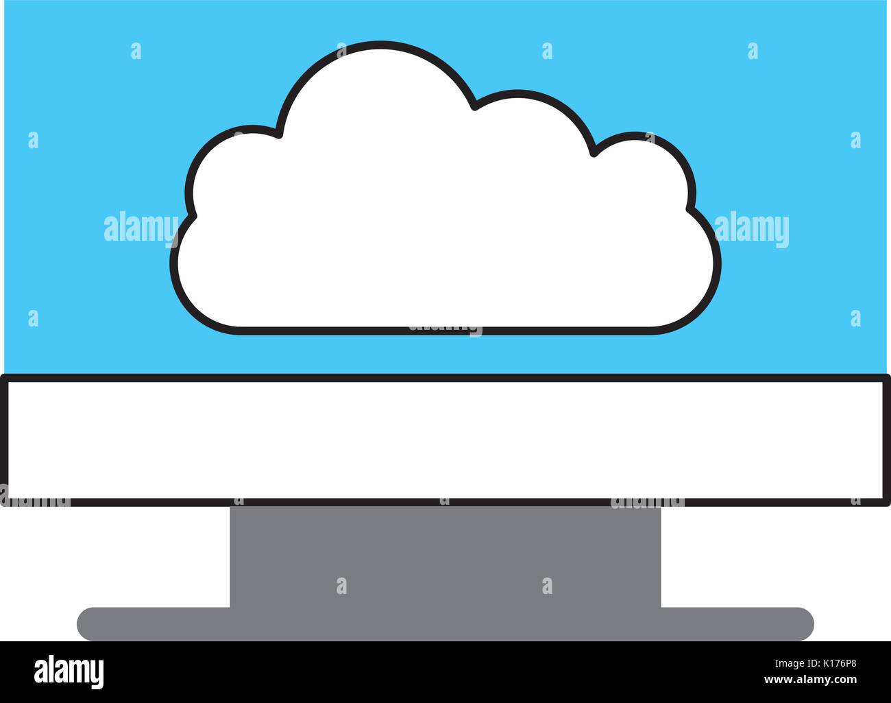 monitor computer with cloud computing Stock Vector Image & Art - Alamy