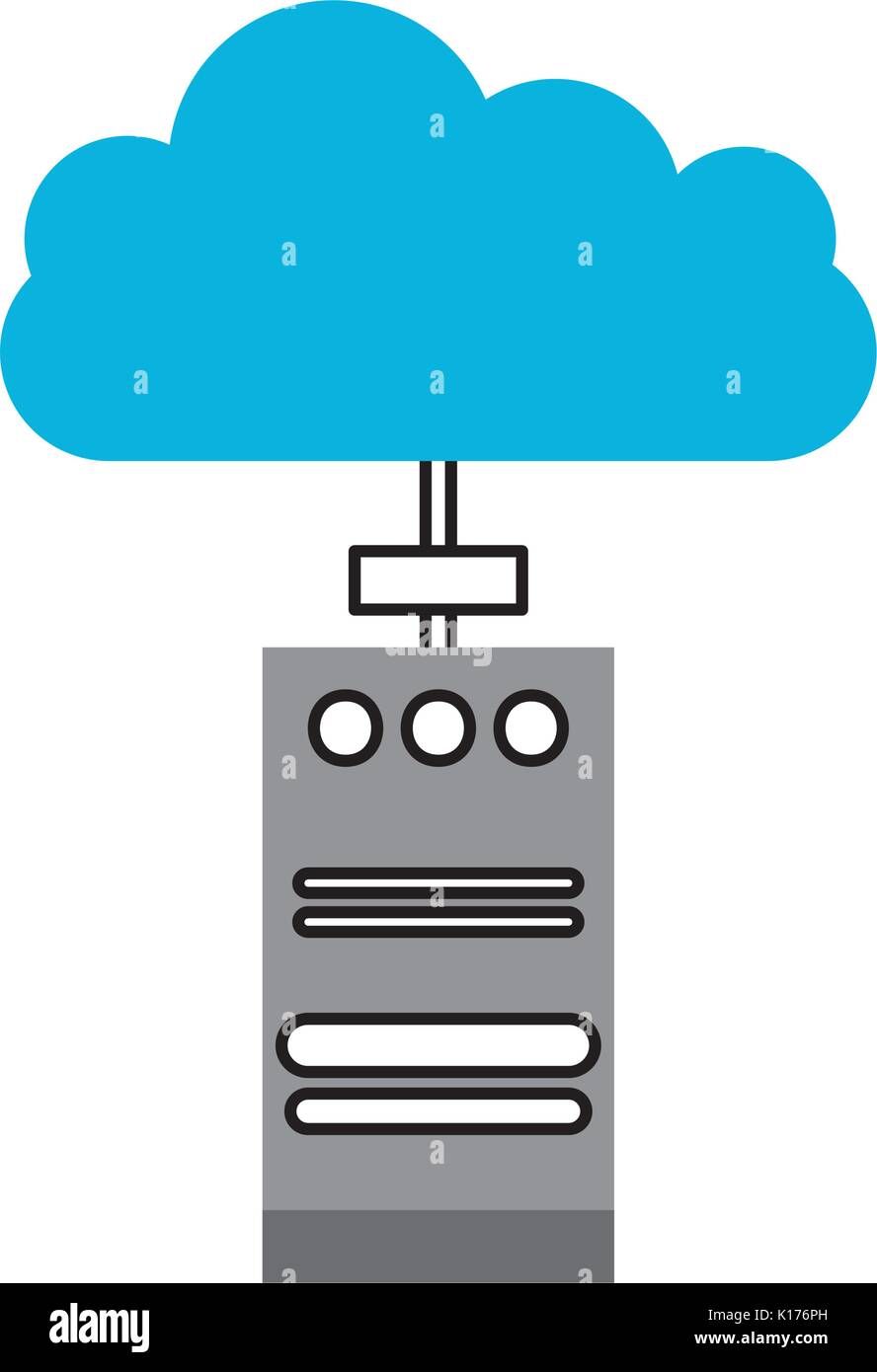 computer tower with cloud computing Stock Vector Image & Art - Alamy