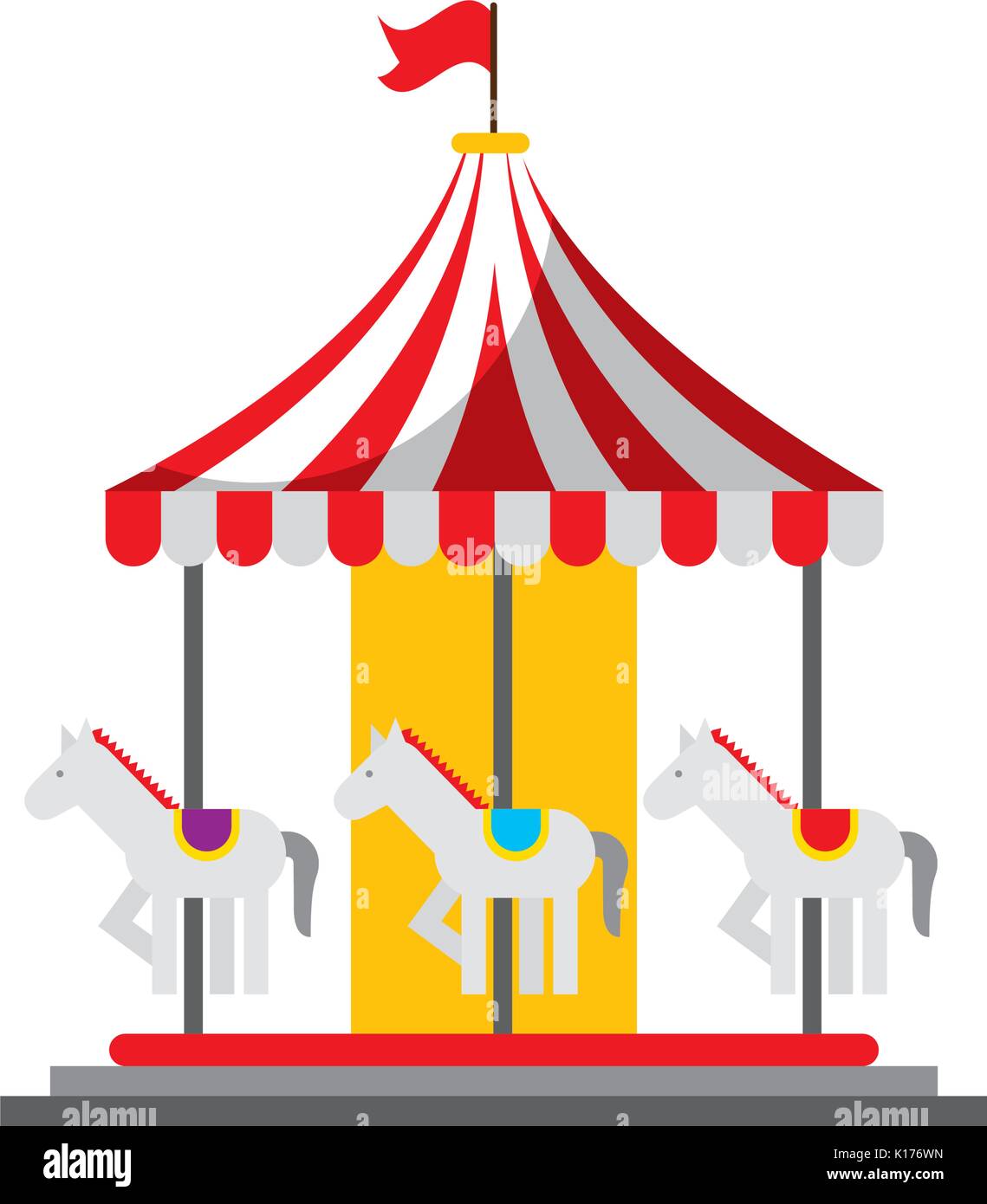 carnival carousel isolated icon Stock Vector Image & Art - Alamy