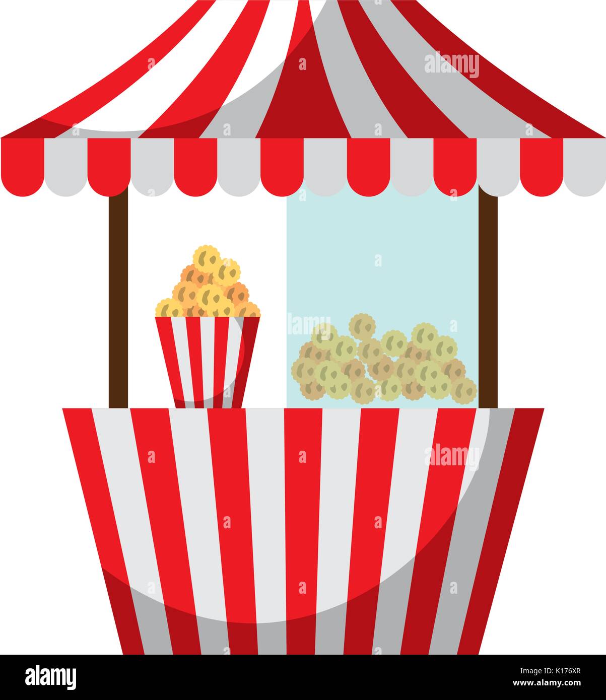 carnival fast food cart with pop corn Stock Vector Image & Art - Alamy