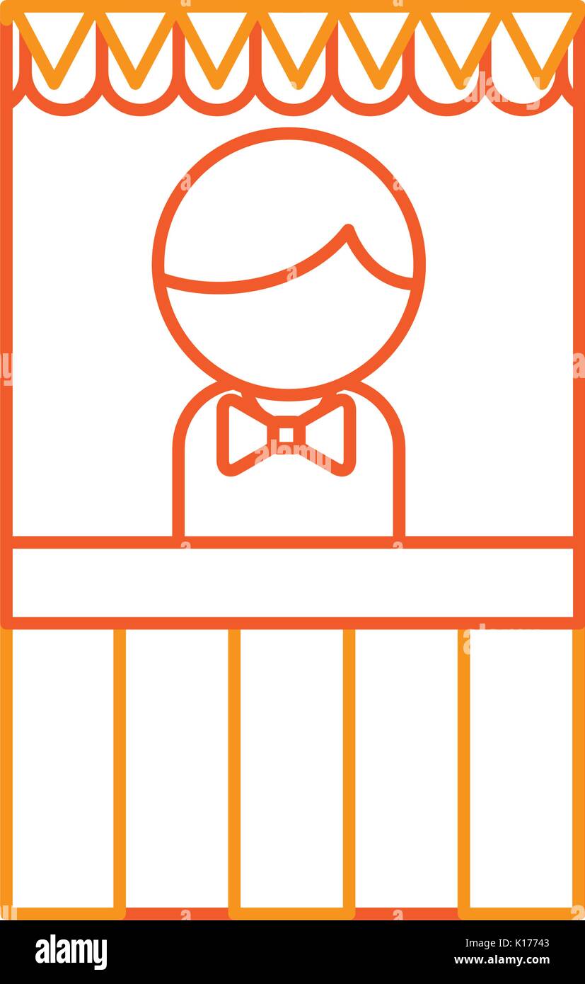 ticket shop carnival with salesman Stock Vector Image & Art - Alamy