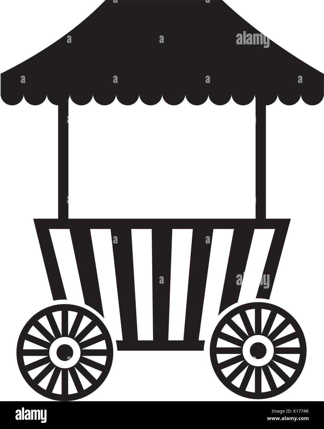 Food stand on wheels Stock Vector Images - Alamy