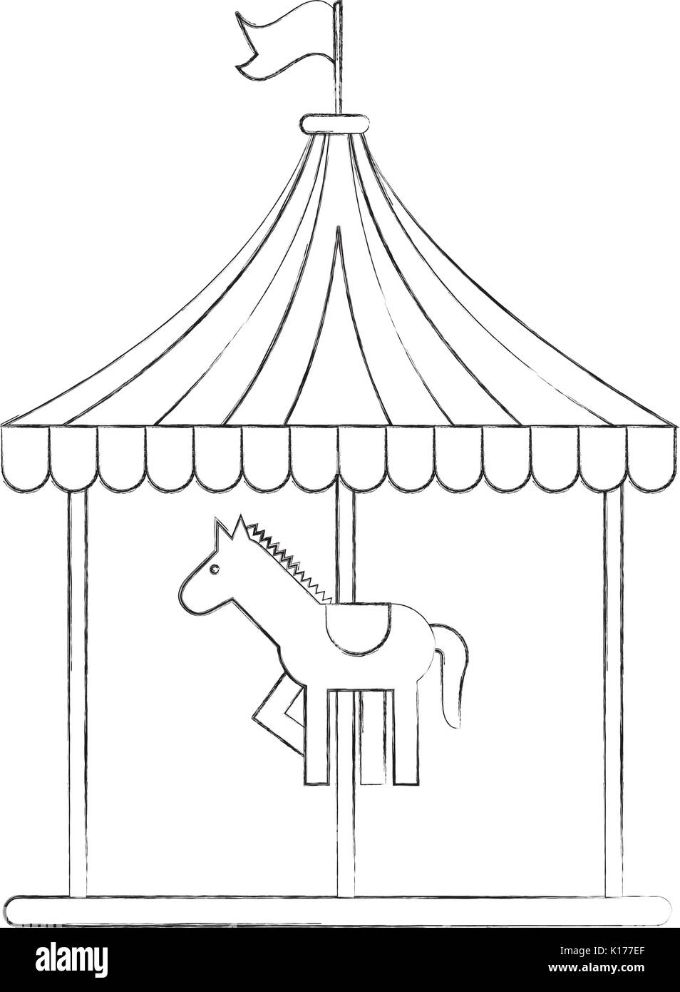carnival carousel isolated icon Stock Vector Image & Art - Alamy