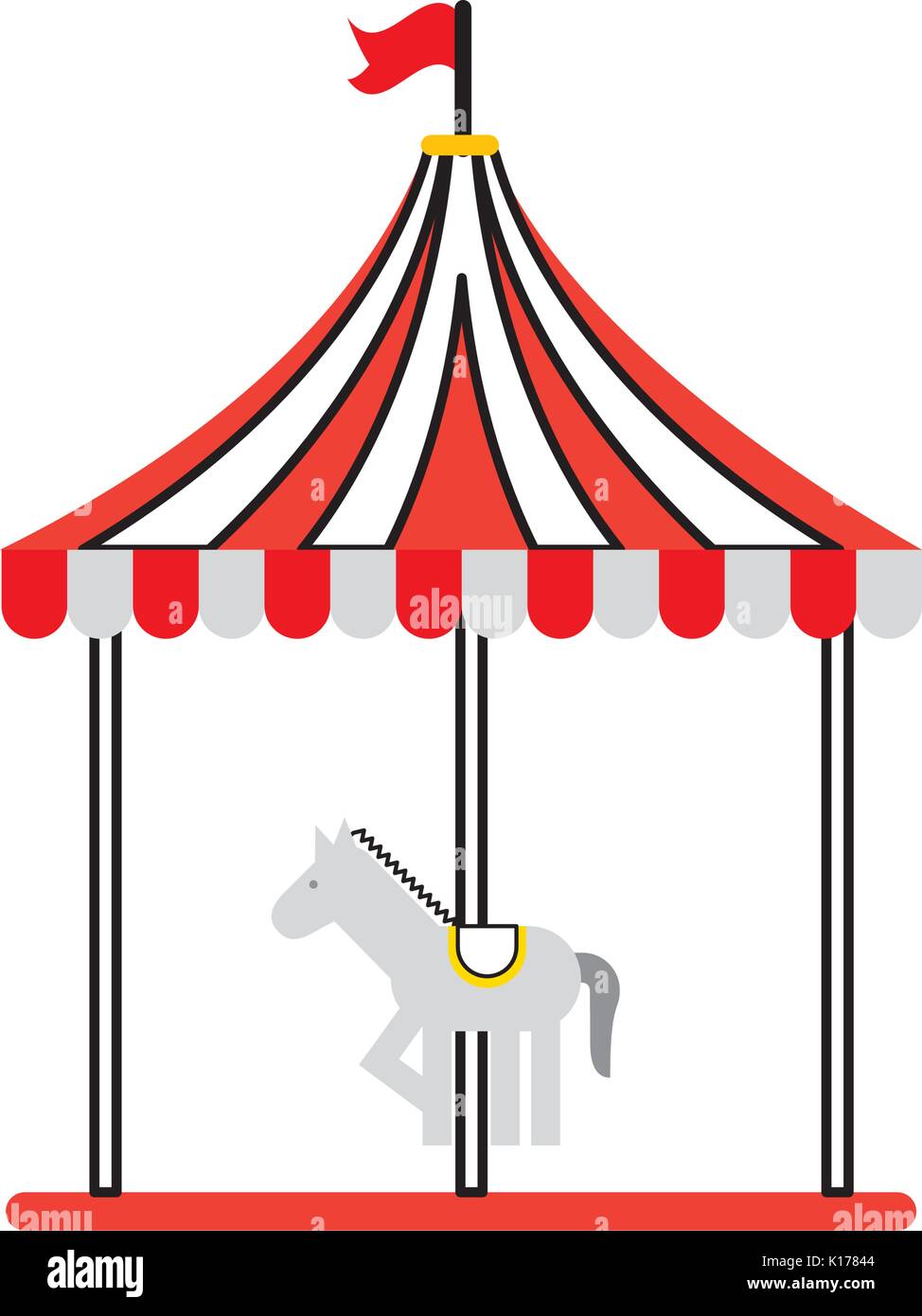 carnival carousel isolated icon Stock Vector Image & Art - Alamy