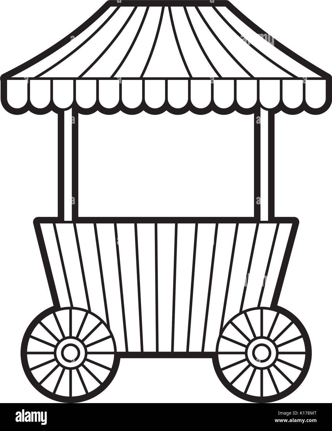 carnival fast food cart with wheels Stock Vector Image & Art - Alamy