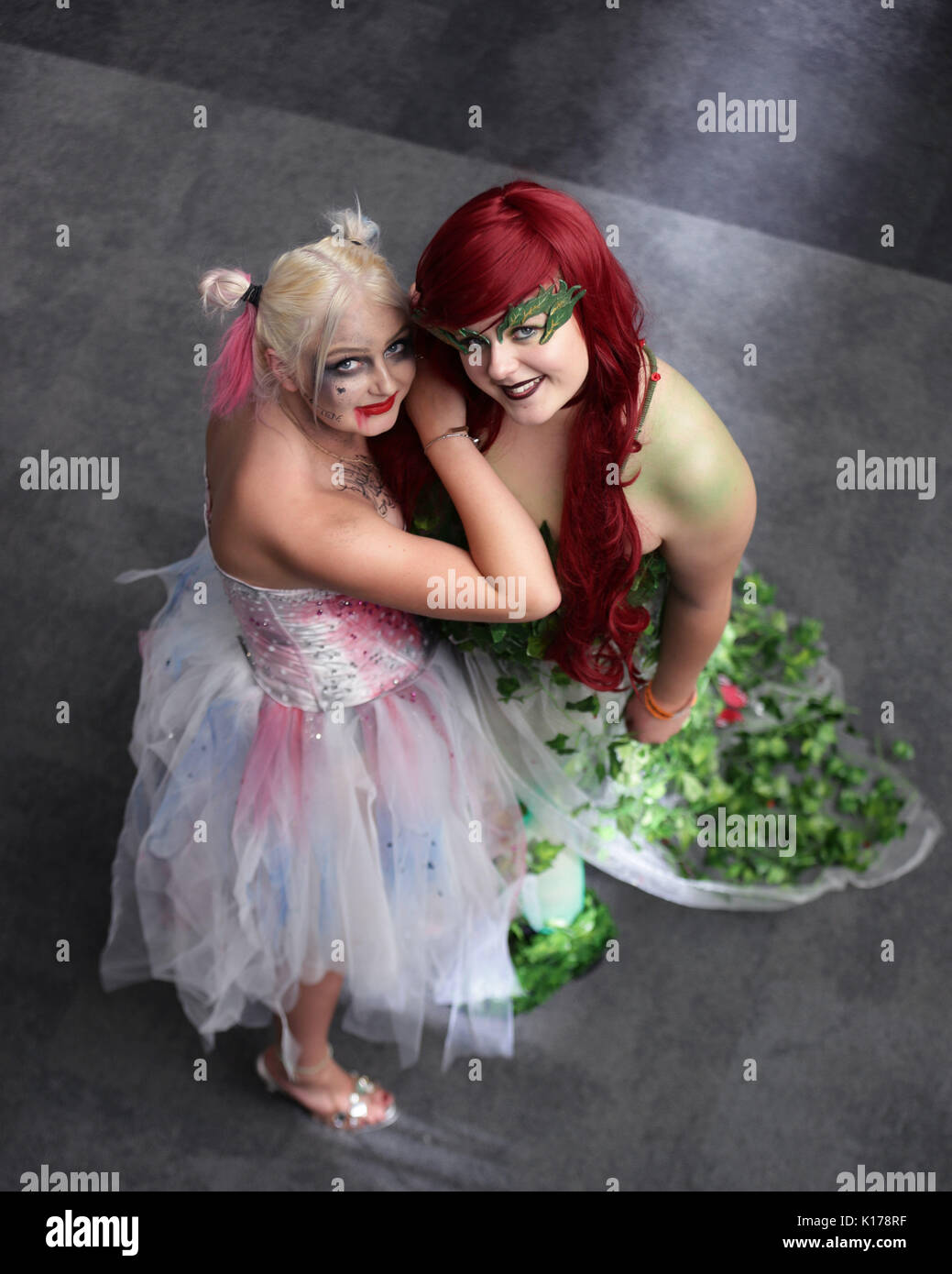 Abbie Smith (left) as Harley Quinn, and Katie Lill as Poison Ivy at the ...